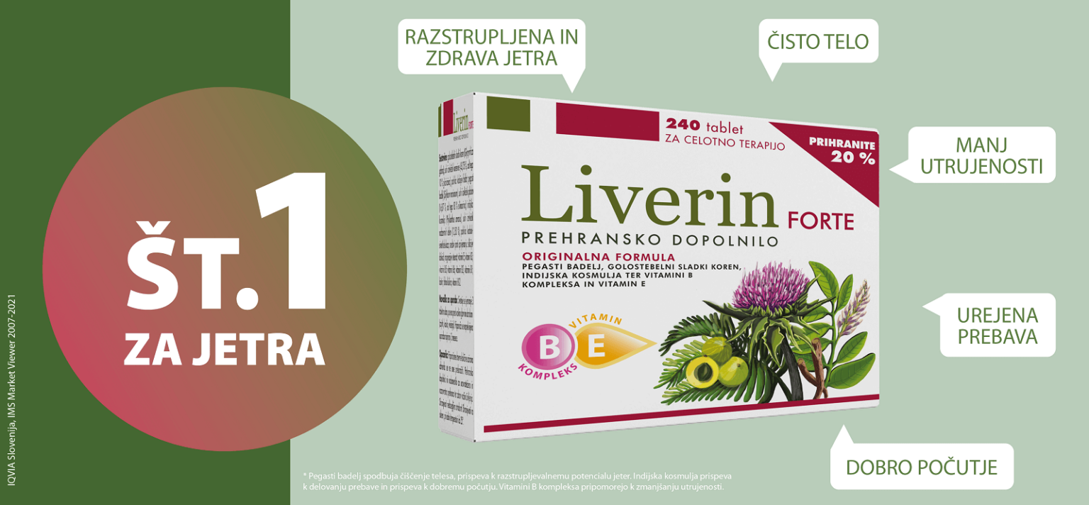 LIVERIN Forte • Za popolno razstrupljanje jeter • Nutriholis.si